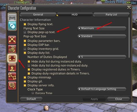 Improve Floating Combat Text By Maximizing The Size And Disabling Other