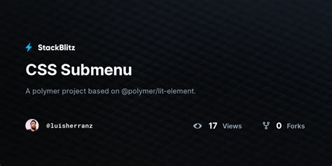 CSS Submenu StackBlitz