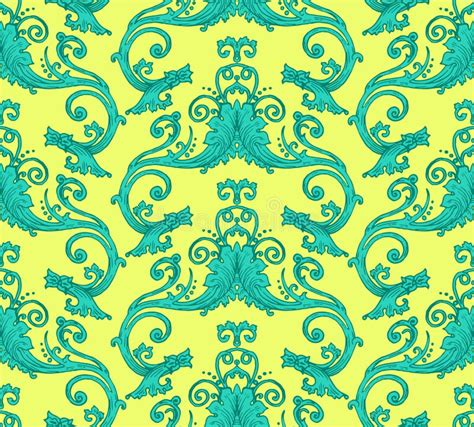 Antique Victorian Seamless Pattern Stock Vector Illustration Of