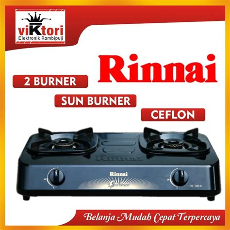 RINNAI KOMPOR GAS TUNGKU RI S KOMPOR GAS RINNAI HITAM KOMPOR RINNAI TUNGKU RINNAI