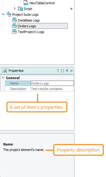 Properties Panel TestComplete Documentation