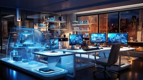 Premium Ai Image Computer Science Lab High Technology Glossy