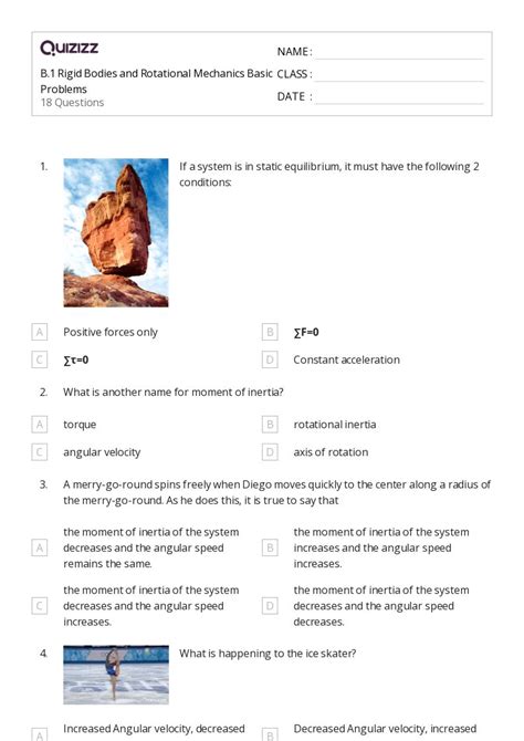 50 Torque And Angular Momentum Worksheets For 11th Grade On Quizizz Free And Printable