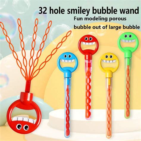 Cartoon Bubble Blower Stick Five Claw Smiling Face Bubble Wand 32