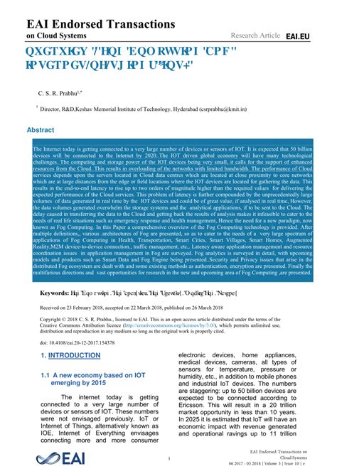 PDF Overview Fog Computing And Internet Of Things IOT