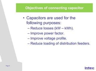 Capacitor Installation And Re Conductoring PPT