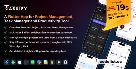 taskify flutter app v1 2 0 project management task manager and
