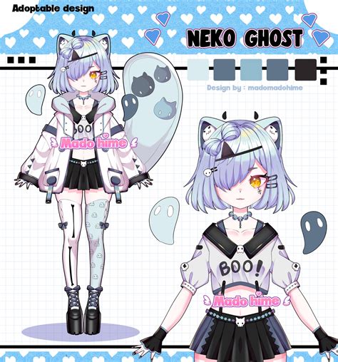 Neko Ghost Adoptable Closed By As Adoptables On Deviantart