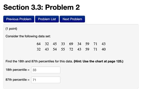 Solved Consider The Following Data Set Find The 18th And