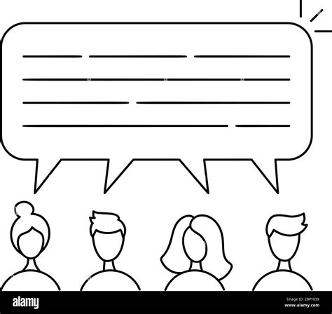 Vector Outline Education Chat Icon Isolated On White Background Line Logo Dialogue Concept