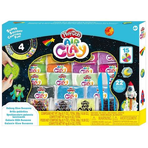 Play Doh Air Clay Galaxy Glow Bonanza Kit Multicoloured