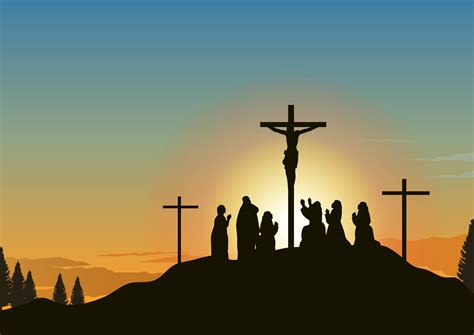 Calvary Landscape With Jesus 198787 Vector Art At Vecteezy