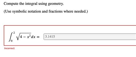 Solved Compute The Integral Using GeometryCompute The Chegg