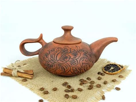 Чашка з блюдцем для кави глиняна 150 мл — Keram Shop