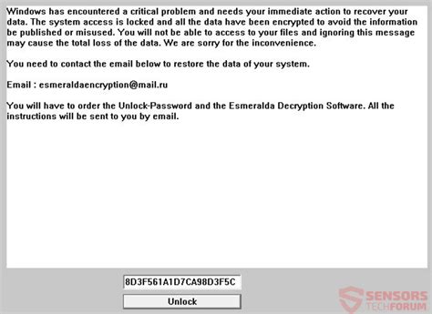 Remove Esmeralda Ransomware And Restore Encrypted Files How To Technology And Pc Security