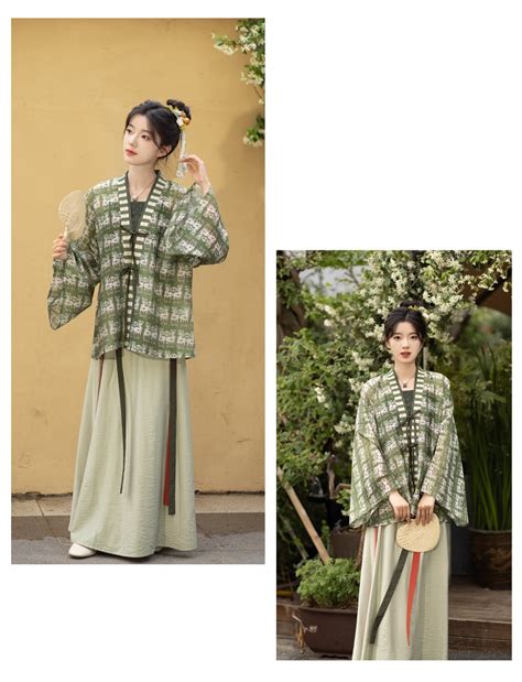 Summer Hanfu Outfit Green 3 Piece Dress Set Fashion Hanfu