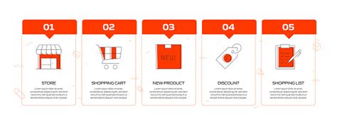 쇼핑 및 소매 관련 프로세스 인포그래픽 템플릿 프로세스 타임라인 차트 선형 아이콘이 있는 워크플로 레이아웃 0명에 대한 스톡 벡터 아트 및 기타 이미지 Istock