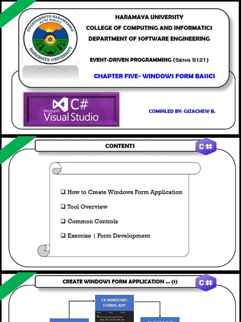 Chapter 5 Windows Form Basics Pdf Software System Software
