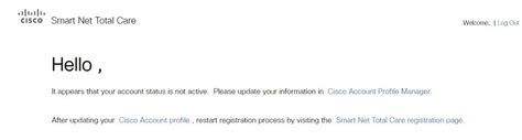 solved cannot update cisco account profile gain access to sntc portal
