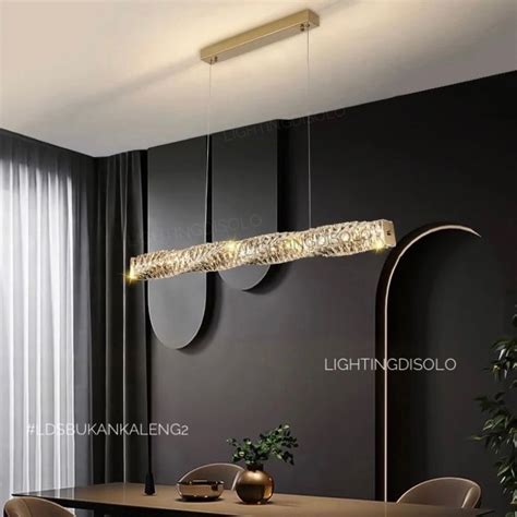 Jual Lampu Gantung Kristal Minimalis Island Meja Makan 9112 Shopee