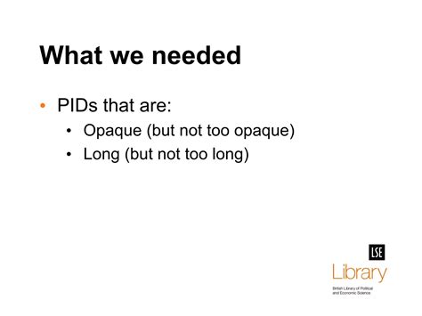 persistent identifiers ppt