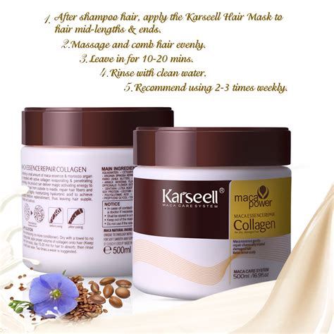 Buy Karseell Collagen Maca Hair Treatment Deep Repair Conditioning Hair Mask Argan Oil Coconut