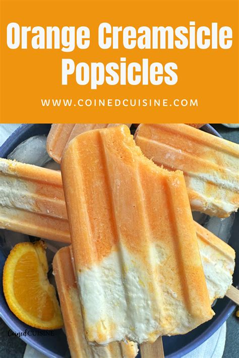 Homemade Orange Creamsicle Popsicles