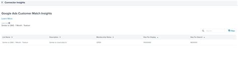Connector Insights Google Ads Customer Match Server Side Connectors