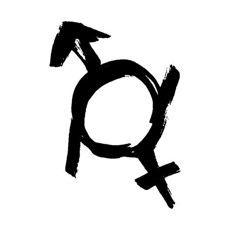 Love Hand Drawn Genderfluid Female And Male Gender Identity Icon Symbol