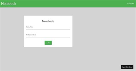 Evernote Clone Codesandbox