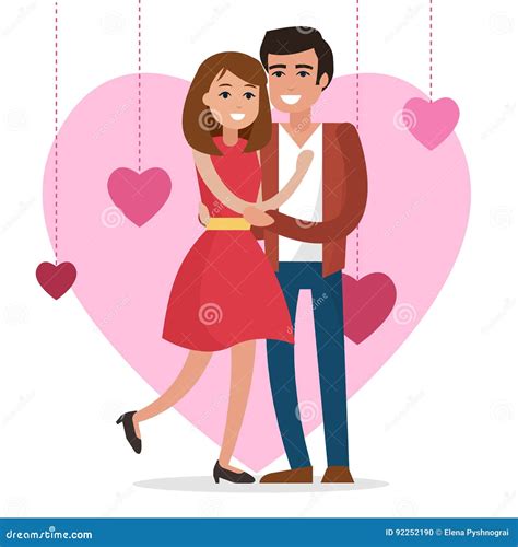 Love Couple With T Stock Vector Illustration Of Relationship