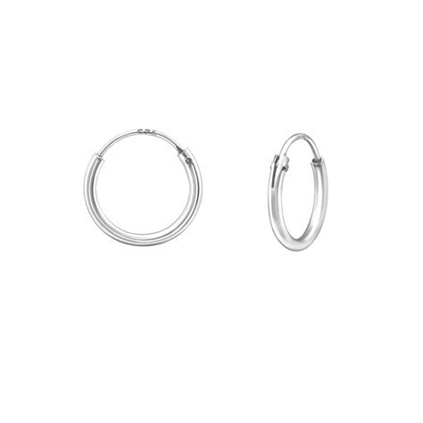 Silver 8mm Hoop Earrings