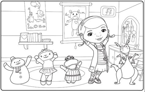 Coloriage Disney Docteur La Peluche télécharger et imprimer gratuit