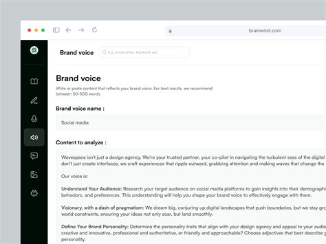 brainwind ai ai writing dashboard by shahid miah ui ux designer for