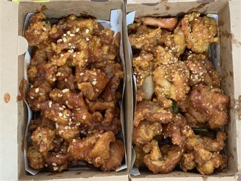 노랑통닭 3번째 후기 엄청 큰 양념치킨과 깐풍치킨을 순살로 주문 네이버 블로그