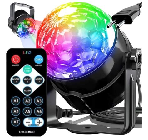 Kula Disco Led Dyskotekowa Imprezowa Projektor Pilot Rgb Reflektor Laser Sklep Opinie Cena W