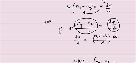 solved if nx my m is a function of y alone then prove that an