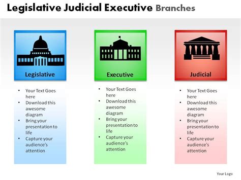 Legislative Judicial Executive Powerpoint Presentation Slides