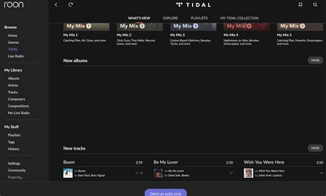 New Albums Is Blank On Tidal Page Tidal Roon Labs Community