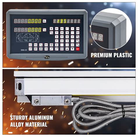 Axis Digital Readout DRO Mm High Precision Linear Scale VEVOR US