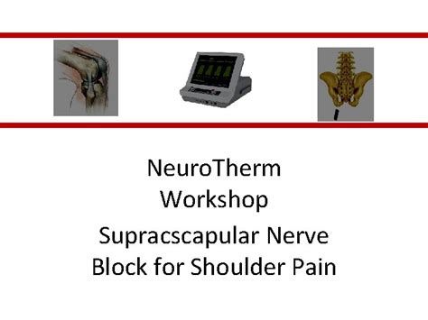Neuro Therm Workshop Supracscapular Nerve Block For Shoulder