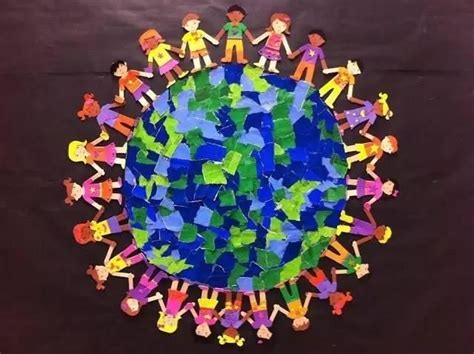幼稚園撕紙畫，碎紙片拼拼湊湊，成就美好的一幅作品！ Earth Day Activities Earth Day Projects