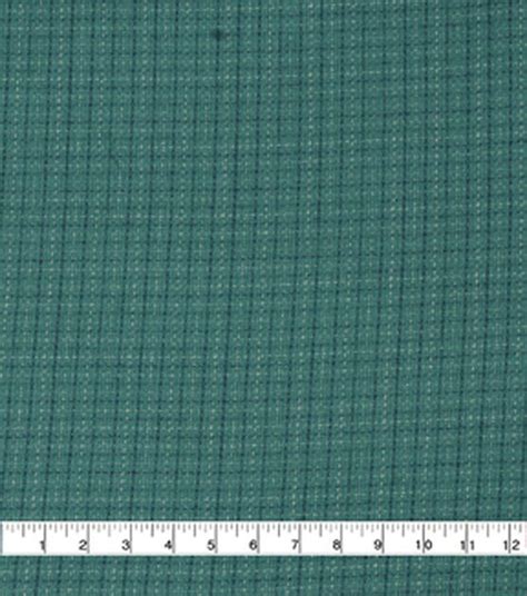 Teal Grid Check Brushed Cotton Shirting Fabric Joann