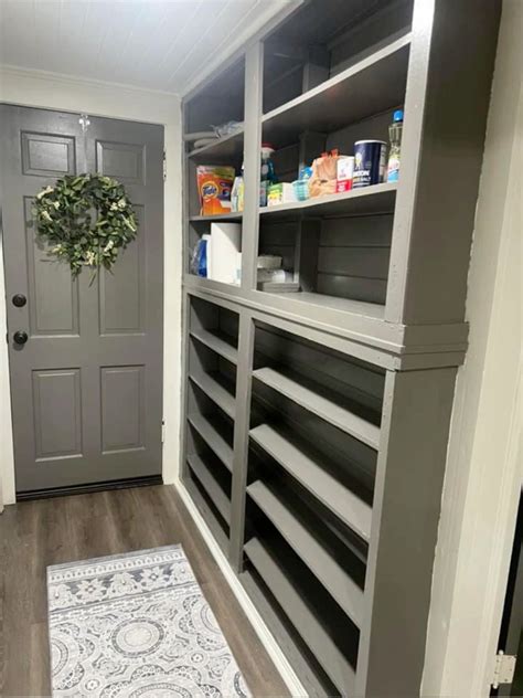 Narrow Pantry Shelves For Efficient Hallway Storage