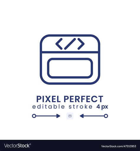 Webpage Coding Linear Desktop Icon Royalty Free Vector Image