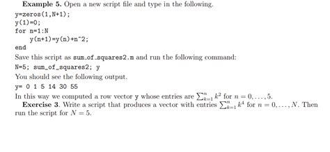 Solved Example Open A New Script File And Type In The Chegg