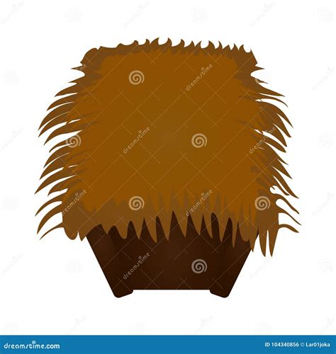 Cuna Aislada De La Paja Ilustración Del Vector Ilustración De Vector
