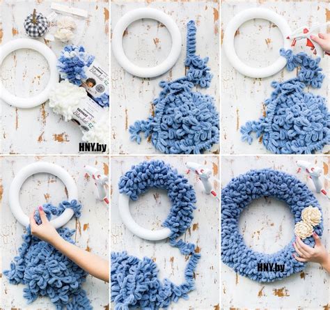 Простые новогодние поделки из ниток своими руками Christmas Yarn Wreaths Christmas Decor Diy