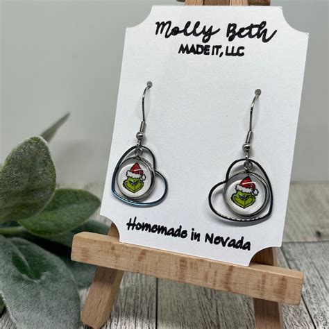 Grinch Earrings Etsy