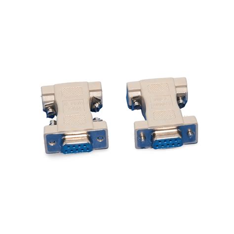 1in Null Modem Adapter Db9 Female To Db9 Female Yellow Black